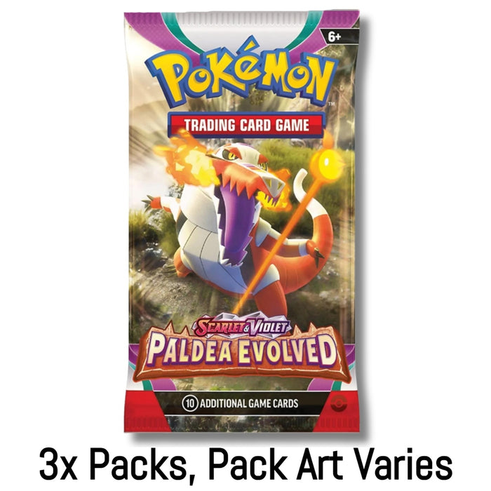 3x Packs, Paldea Evolved Pokemon TCG Booster (Pack Art Varies ...